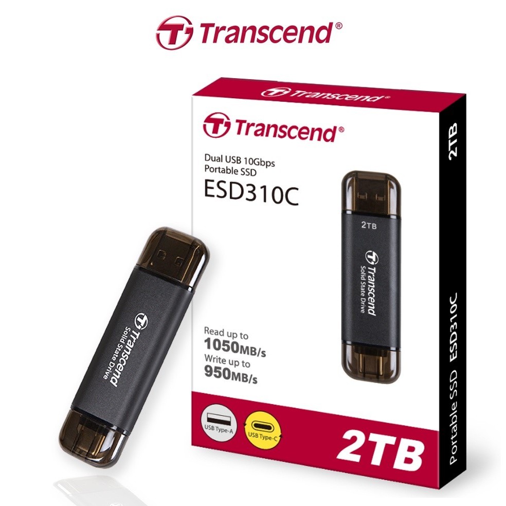 Transcend External SSD smallest 2TB ( FlashDive 2TB & Dual Drive 2 หัว ...