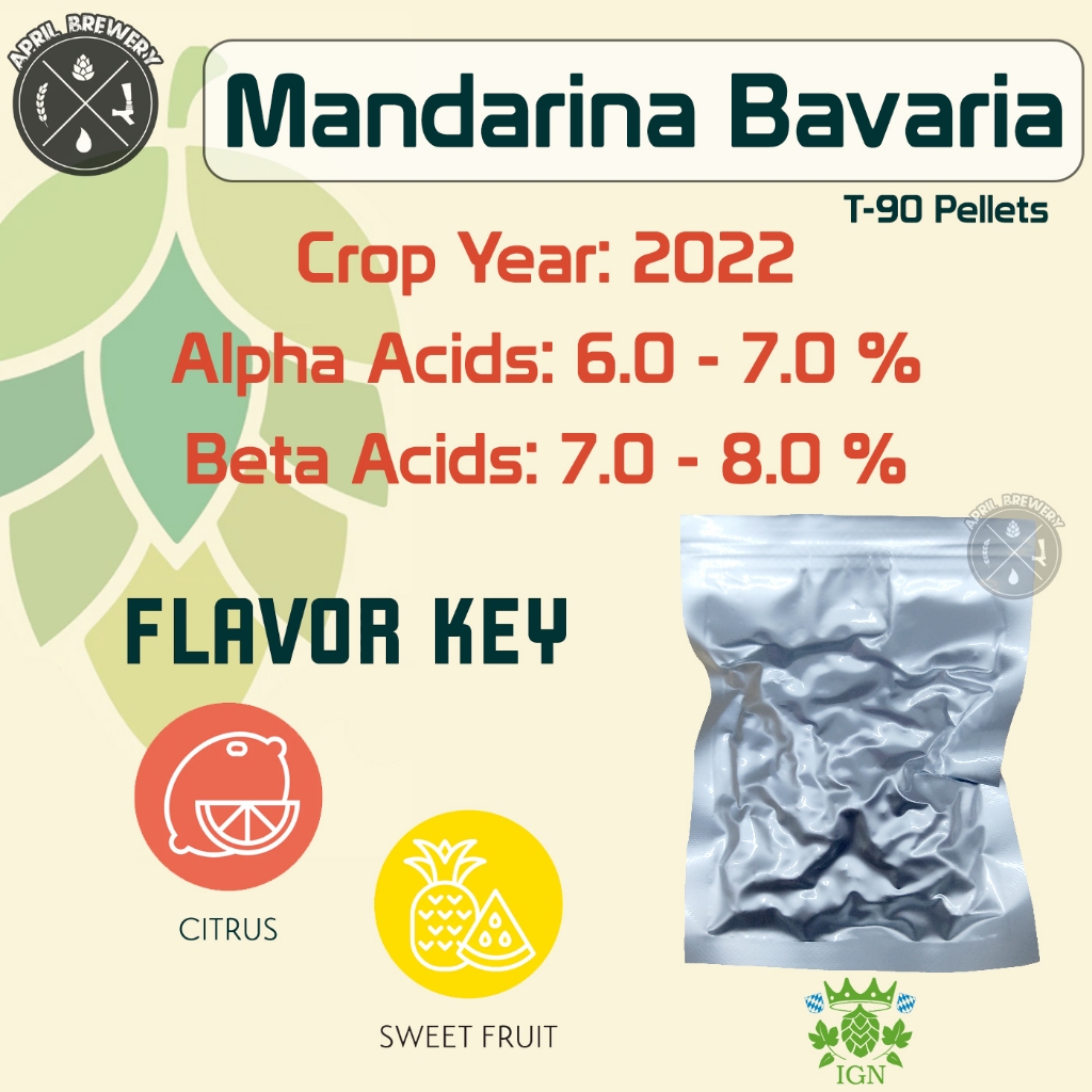 Mandarina Bavaria Hops GR ฮอปส์ เพลลิท ทำเบียร์ แนว American IPA ...
