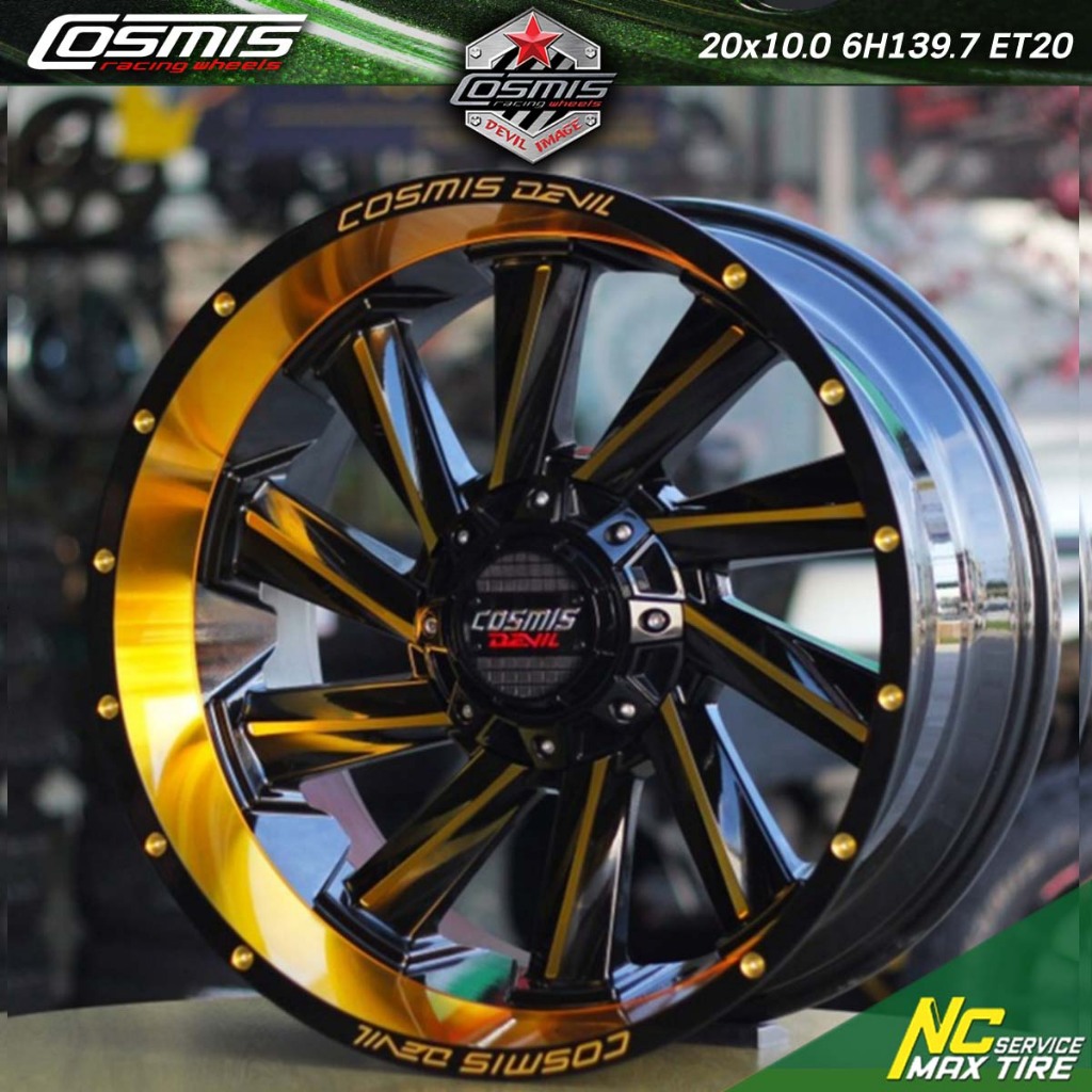 ล้อแม็กออฟโรด/Cosmis Devil Twin สีMirror Gold ขอบ 20 สำหรับกระบกยกสูง PPV SUV | Shopee Thailand