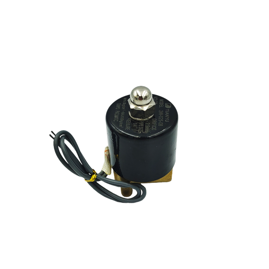2W-025-08 SOLENOID VALVE โซลินอยด์วาล์วทองเหลือง ขนาด 1/4" 2หุน (2.5mm) แบบปกติปิด NC แรงดัน: 0 ...
