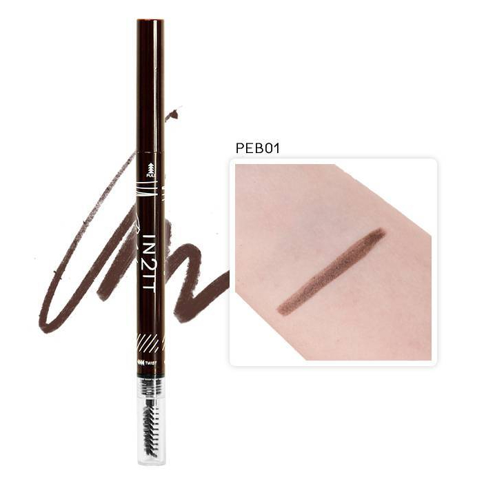 IN2IT Perfect Brow Eyebrow Liner - ดินสอเขียนคิ้ว PEB01 (dark brown ...