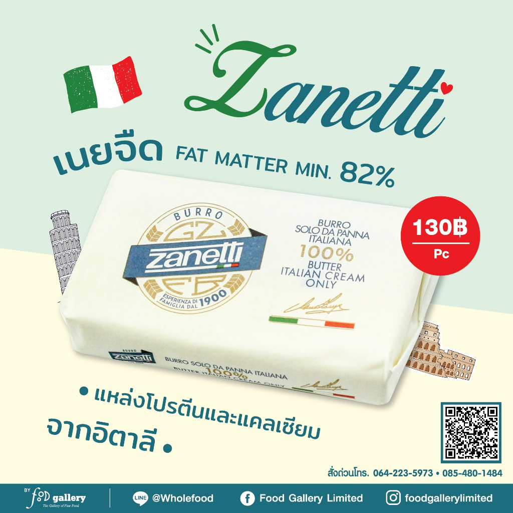 (Zanetti) Butter Salted 125g | Shopee Thailand