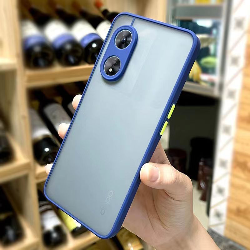 เคสขอบสีหลังด้าน สำหรับ Oppo A60 A18 A38 A78 A58 A58 4g A78 4g เคสกัน