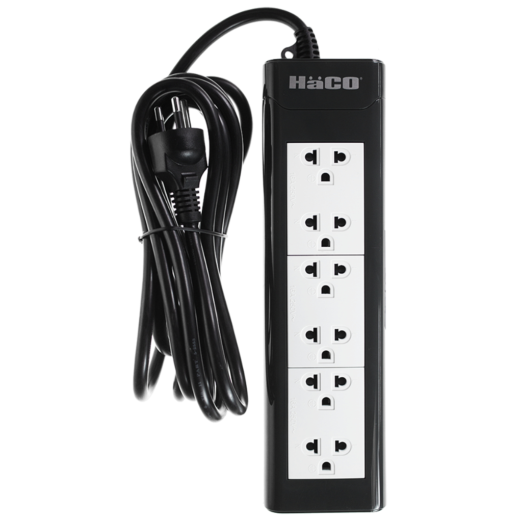 HACOรางปลั๊กไฟ 6ช่อง HACO-EPN-6EB/3,EPN-6EB/5 16A สายไฟยาว 3-5 เมตร | Shopee Thailand