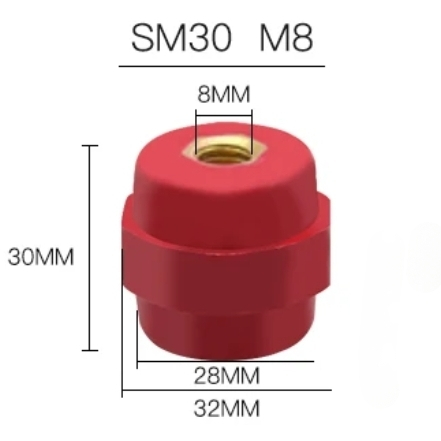 ลูกถ้วยฉนวนแดง ลูกถ้วยบัสบาร์ พร้อมน็อต SM-25 , SM-30 , SM-35 , SM-40 , SM-51 , SM-76 | Shopee ...