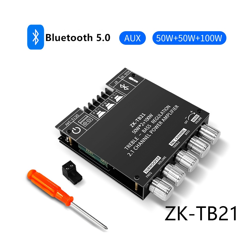 แอมป์จิ๋ว ZK TB21 TB21F แอมจิ๋ว บลูทู ธ 5.0 ซับวูฟเฟอร์เครื่องขยายเสียง ...