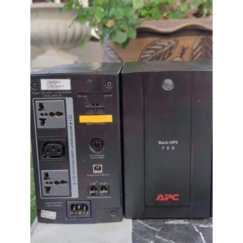 เครื่องสำรองไฟ Apc 700va/390w เครื่องเปล่า ไม่มีเเบตเตอรี่ เทสก่อนส่ง ...