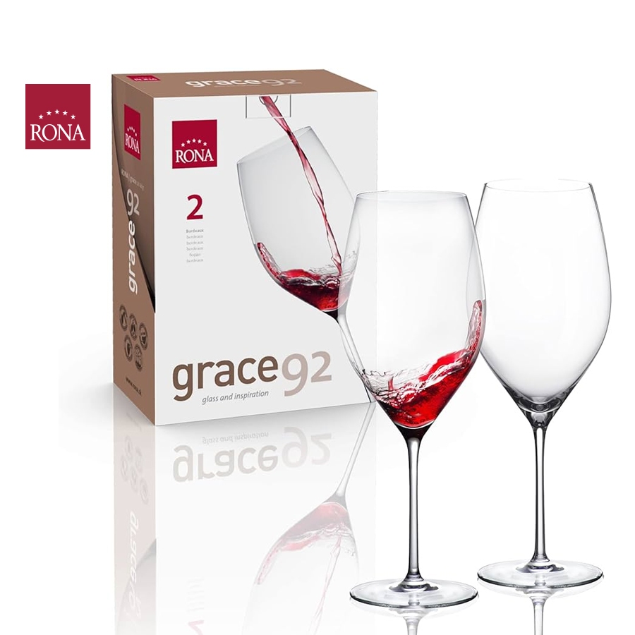 แก้วไวน์ 920 ml Rona Grace Bordeaux แก้วไวน์คริสตัล | Shopee Thailand