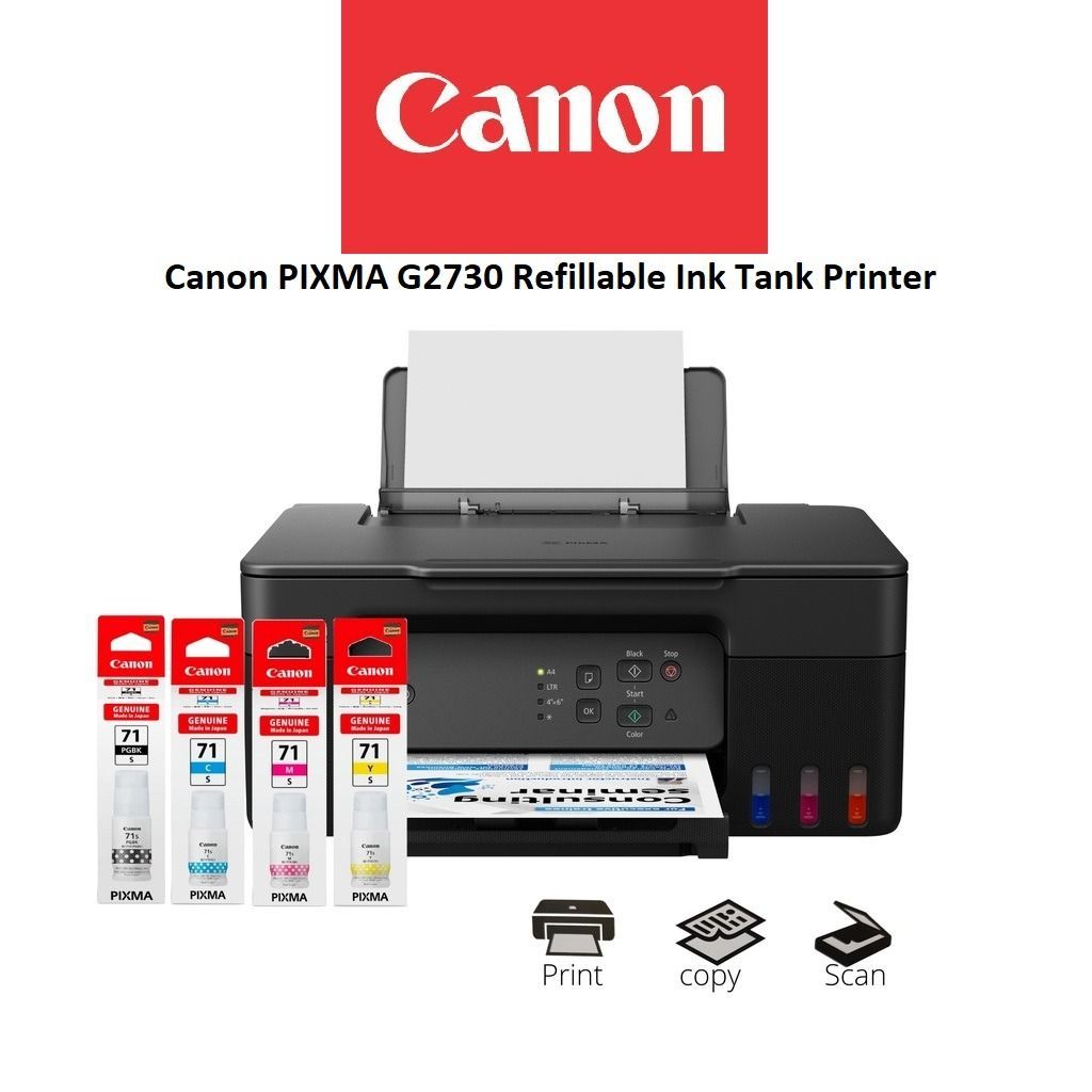 [หมึกแท้] Printer Canon G2730 แทงค์แท้ รับประกัน 2 ปี หรือ 30,000 แผ่น ...