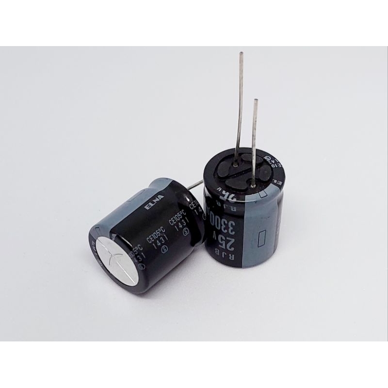 ELNA คาปาซิเตอร์ 3300uF 25V , Electrolytic Capacitor 3300uF 25V , ตัว ...