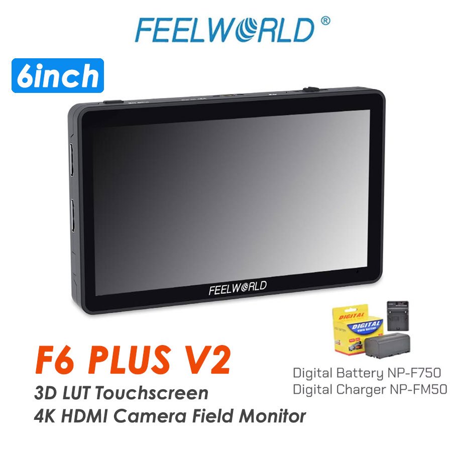 Feelworld F6 Plus v.2 (6inch) จอมอนิเตอร์สำหรับกล้อง DSLR,Mirrorless รับประกัน 1ปี | Shopee Thailand