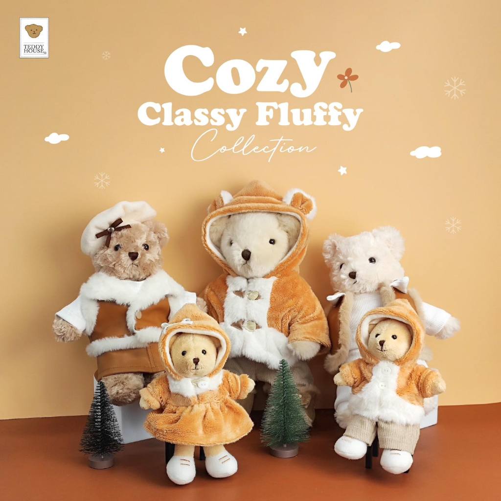 ชุด Cozy Classy Fluffy Collection ขนาด 10" - 31" | Teddy House | Shopee ...