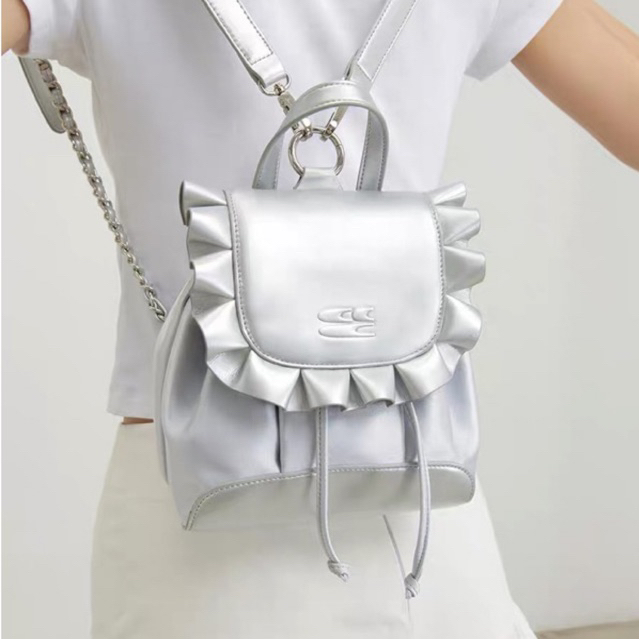 (พร้อมส่ง) crying center silver mini backpack *ลิขสิทธิ์แท้* | Shopee ...