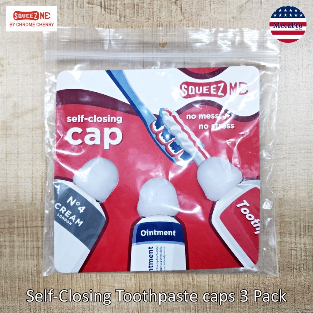 SqueezMe® Self-Closing Toothpaste caps 3 Pack ฝายาสีฟัน แบบปิดเอง ...