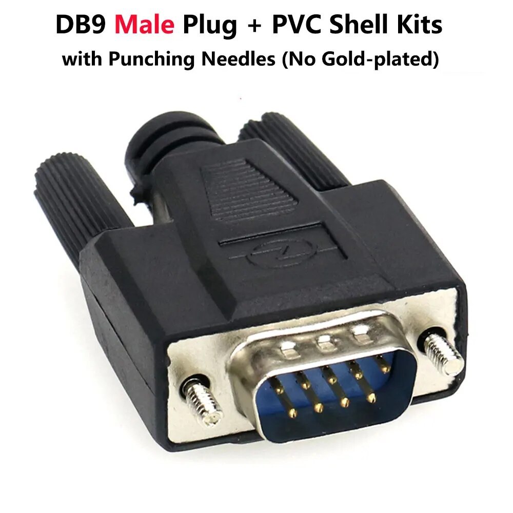 DB9 เชื่อมตัวเชื่อมต่อPVCชุดชาย/หญิงRS232 9 PIN Serial Port Connector ...