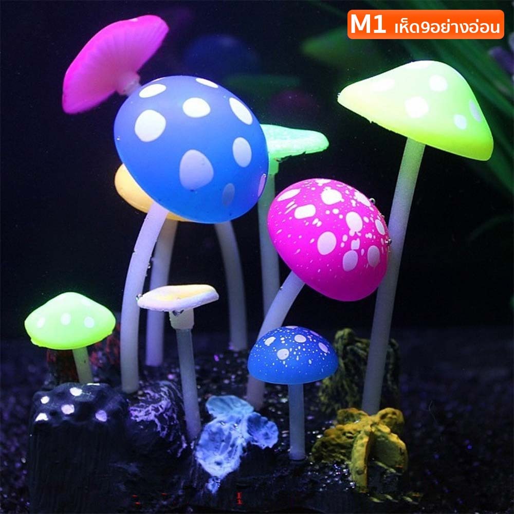 อุปกรณ์ตกแต่งตู้ปลา เรซิ่น ใบบัว เห็ด ตกแต่งตู้ปลา อุปกรณ์เลี้ยงปลา ...