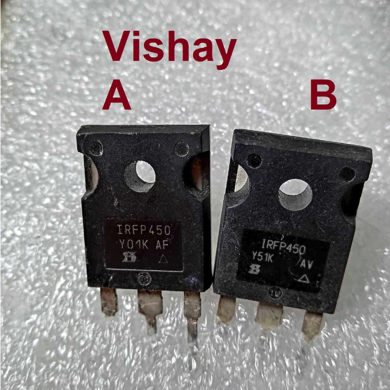 1ตัว ของถอด IRFP450 Vishay / IR ขนาดชิปตามรูป (ชิปเท่ากันทุกตัว) สินค้าถอด สินค้ามือสอง ราคาต่อ ...