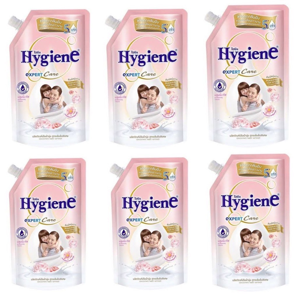 [ของแท้100%] น้ำยาปรับผ้านุ่มไฮยีน 6 ถุง ขนาด490-520 ml. | Shopee Thailand