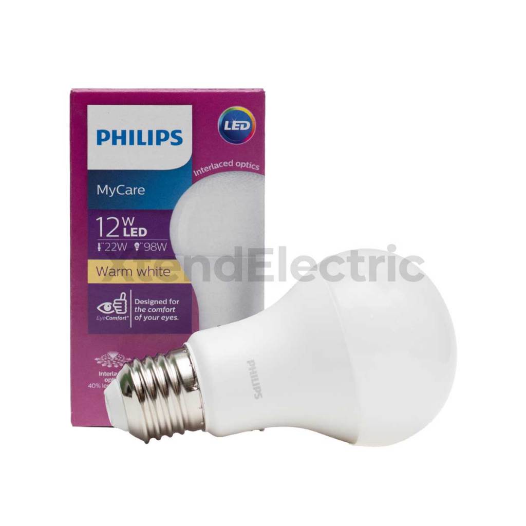 PHILIPS หลอดไฟ ฟิลิปส์ MyCare LED Bulb 12W E27 Warm White | Shopee Thailand
