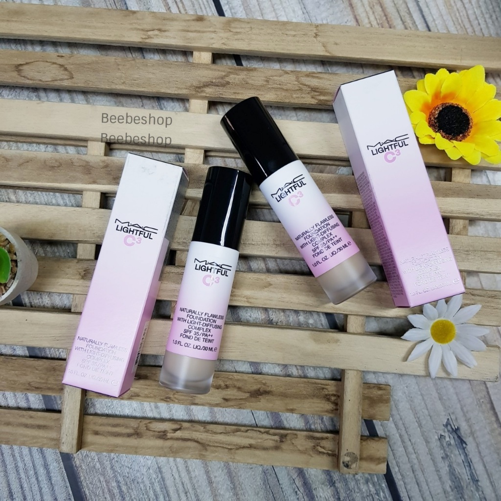 รองพื้น MAC Lightful C3 Naturally Flawless Foundation 30ml เพื่อผิวโกล ...