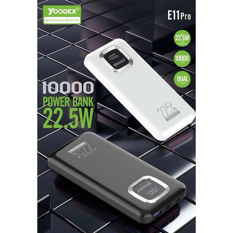 Powerbank Yoodex E11pro ของแท้100% 10000mah พาวเวอร์แบงค์ แบตสำรอง ...