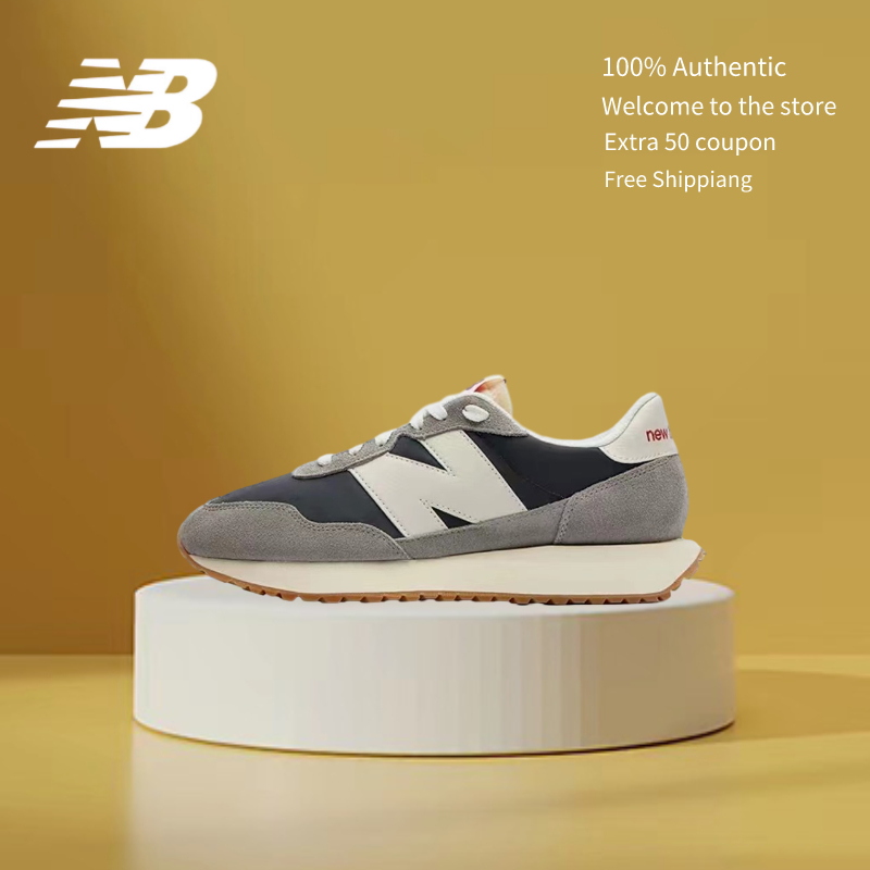 New Balance NB 237 ทนต่อการลื่นไถล และรองเท้าวิ่งรุ่นเดียวกัน สีฟ้าเทา ...