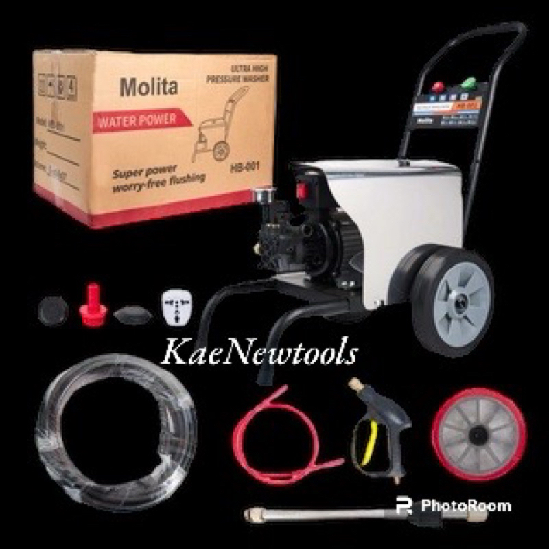 Molita เครื่องฉีดน้ำแรงดันสูง ปั๊มน้ำแรงดันสูง 350 บาร์ 3500 วัตต์ เครื่องล้างรถ ปืนฉีดนำแรงสูง ...