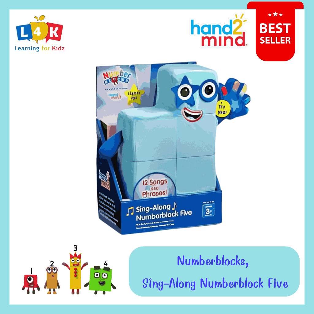 [แบรนด์Hand2Mind]Numberblocks, Sing-Along Numberblock Five ตุ๊กตานัม ...