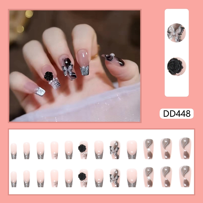 เล็บปลอม 【R147】สไตล์โมเดิร์น ใช้งานง่าย 24 ชิ้น 🔥พร้อมส่ง🔥 | Shopee ...