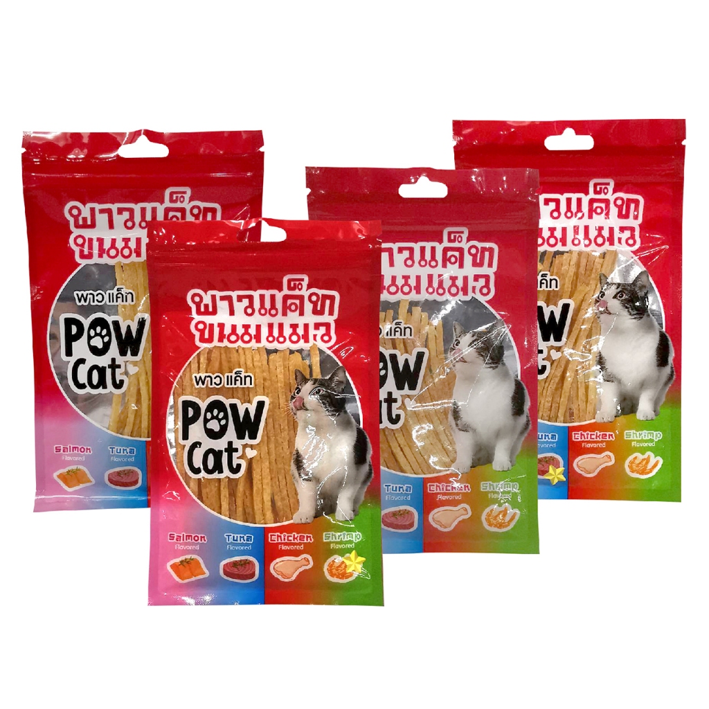 #กรเพ็ท ขนมแมว cat snack ปลาเส้น pow cat ผลิตจากเนื้อไก่แท้ คุณภาพ ...