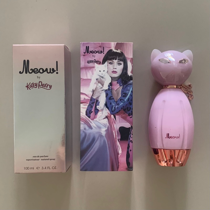 มือสอง : เทสกลิ่น 1 ครั้ง ปริมาณเหลือเต็มขวด Katy Perry Meow Eau de ...