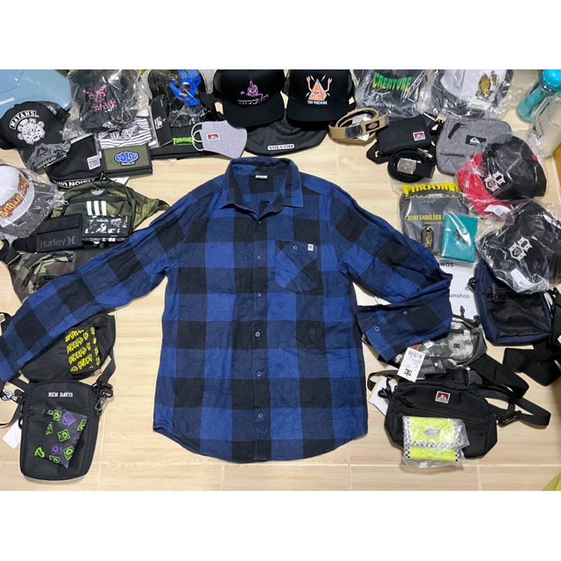 เสื้อเชิ้ต DC ผ้า Flannel สภาพดี size M | Shopee Thailand