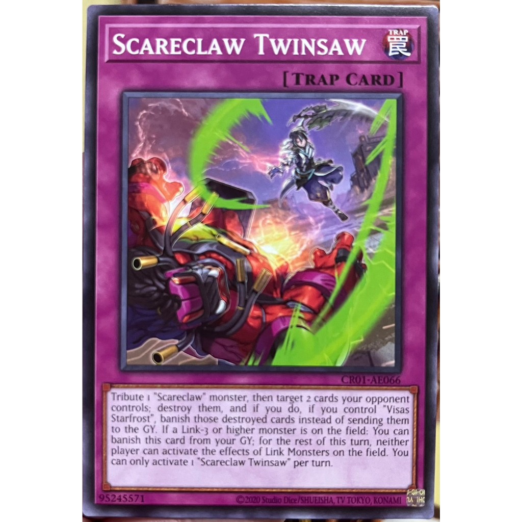 Yugioh Asia-Eng [CR01-AE066] Scareclaw Twinsaw (Common) การ์ดยูกิแท้ถูก ...
