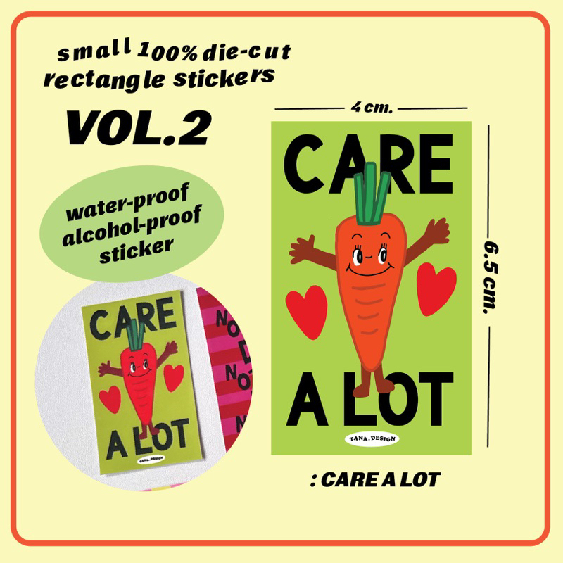 [VOL.2] tana.design : small 100% die-cut retangle stickers | Shopee ...