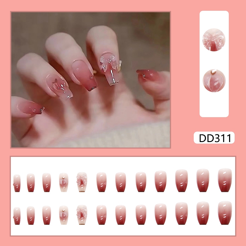 เล็บปลอม[R781]เล็บปลอมสำเร็จรูป เล็บปลอมยาว กันน้ำ ทำเล็บแฟชั่น หลาก ...