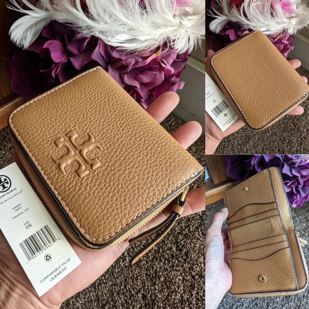 Tory Burch Thea Bifold Wallet กระเป๋าสตางค์ผู้หญิง | Shopee Thailand