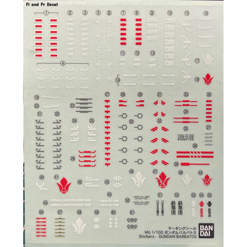 Stickers Mg Gundam Barbatos [Bandai] | Shopee Thailand