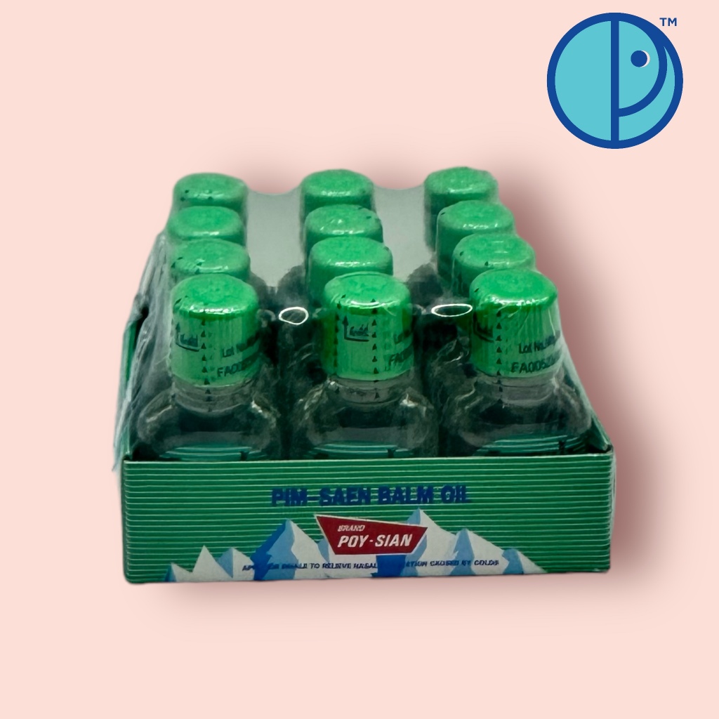 (ขายยกโหล) พิมเสนน้ำ ตราโป๊ยเซียน Pim-saen Balm oil Poy-sian แบบโรลออน ...