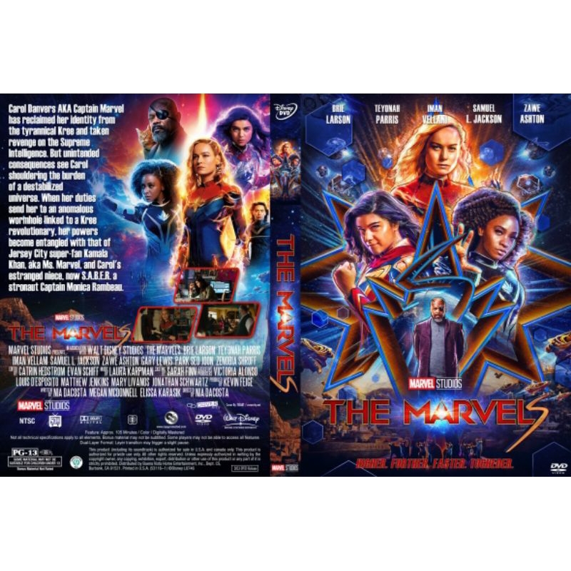 DVD แผ่นสกรีนพร้อมซอง THE MARVELS (2023) เสียงไทยเท่านั้น Full HD 1080p ...