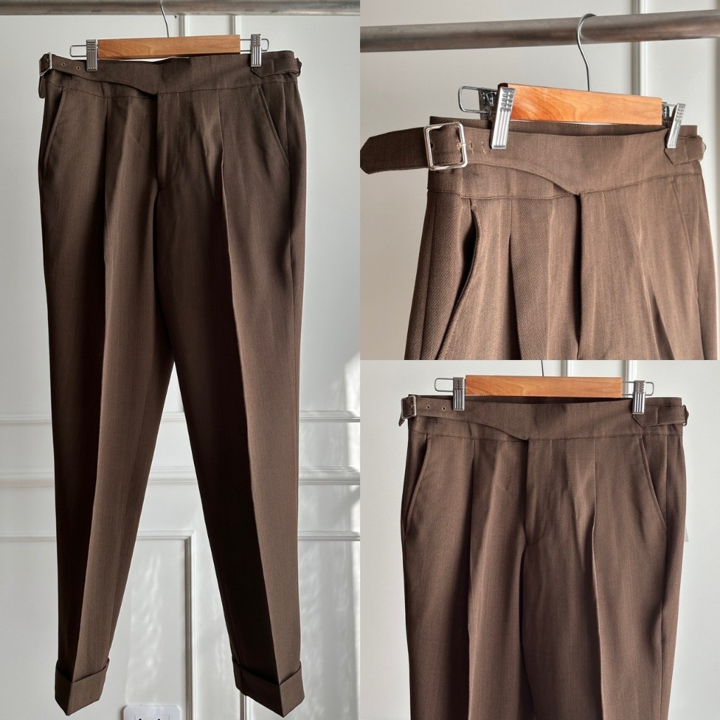 BARON THOMAS Trousers [Signature series] กางเกงขากระบอกตรงเอวสูง ...