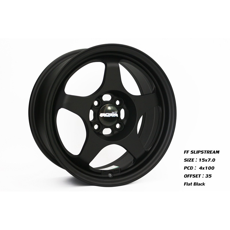 แม็กซ์ใหม่ FLOWFORMING ROTA Spoon 4รู100 สีดำด้าน 7-15นิ้ว Offset35 ...