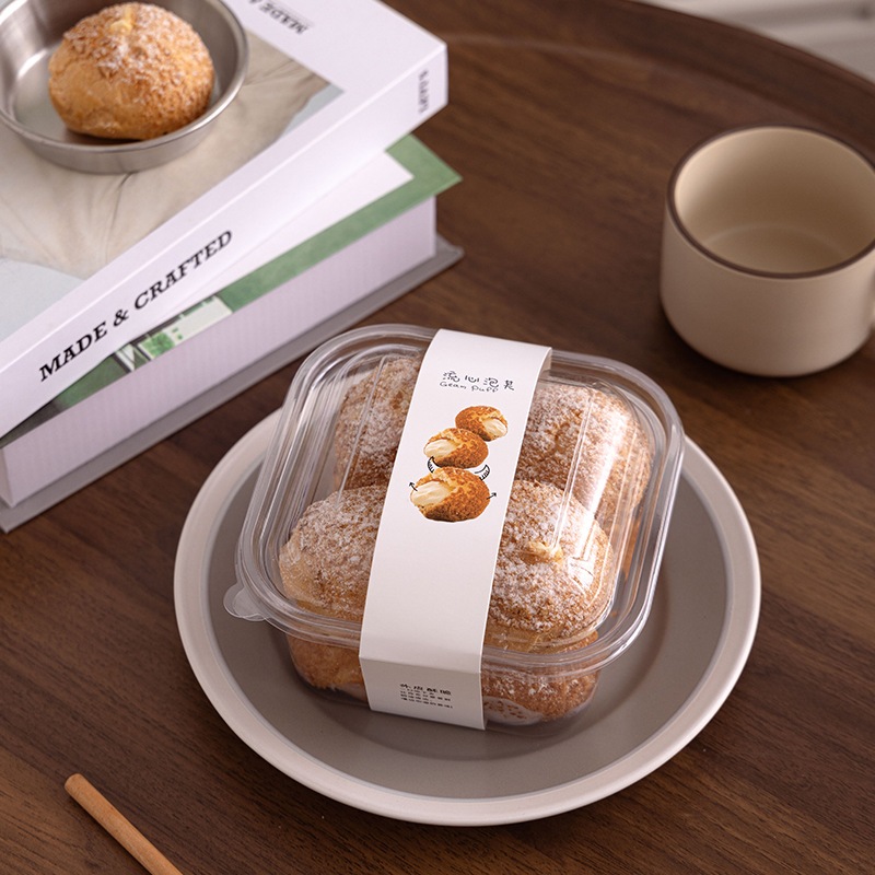 กล่องเบเกอรี่ / PET Clamshell Bakery Box กล่องขนม เอแคลร์ | Shopee Thailand