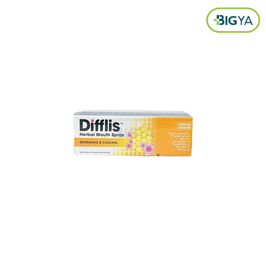 Difflis Herbal Mouth Spray ดิฟฟลิส เฮอร์เบิ้ล เมาท์ สเปรย์ 15 ml (1หลอด ...
