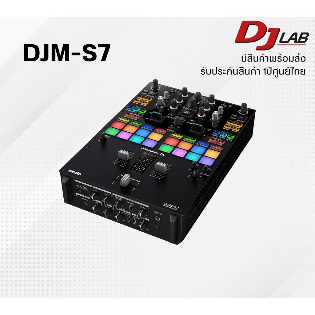 Pioneer DJ DJM-S7 Scratch-style 2-Channel Performance DJ Mixer เครื่อง ...