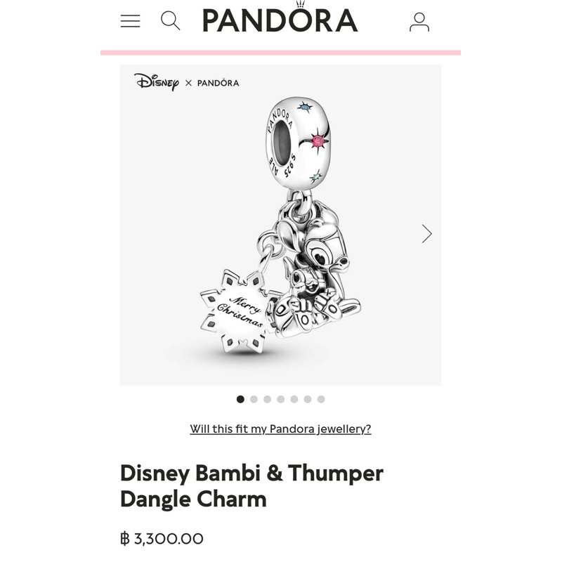 Pandora disney Bambi & Thumper dangle charm แท้ 100% | Shopee Thailand