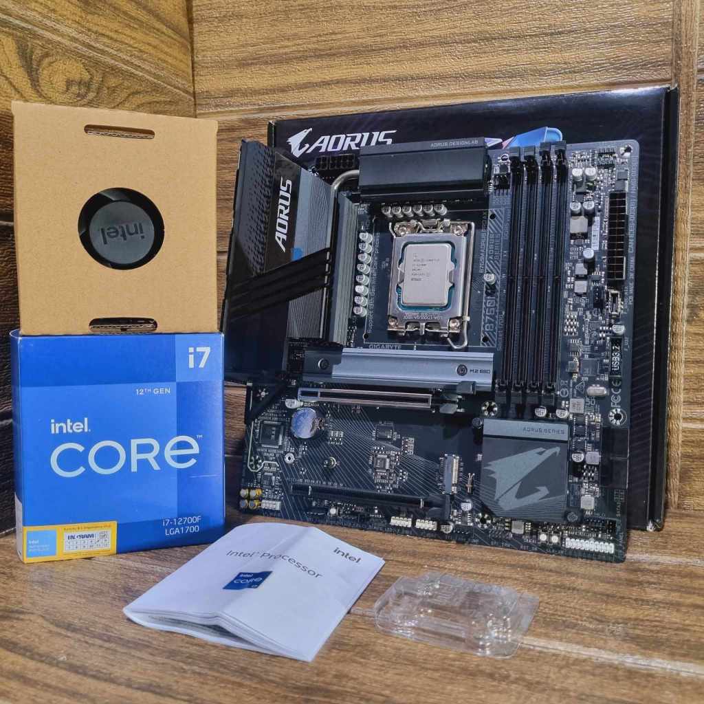 CPU INTEL CORE I7 12700F + GIGABYTE B760M AORUS PRO AX DDR5 (LGA 1700 ...