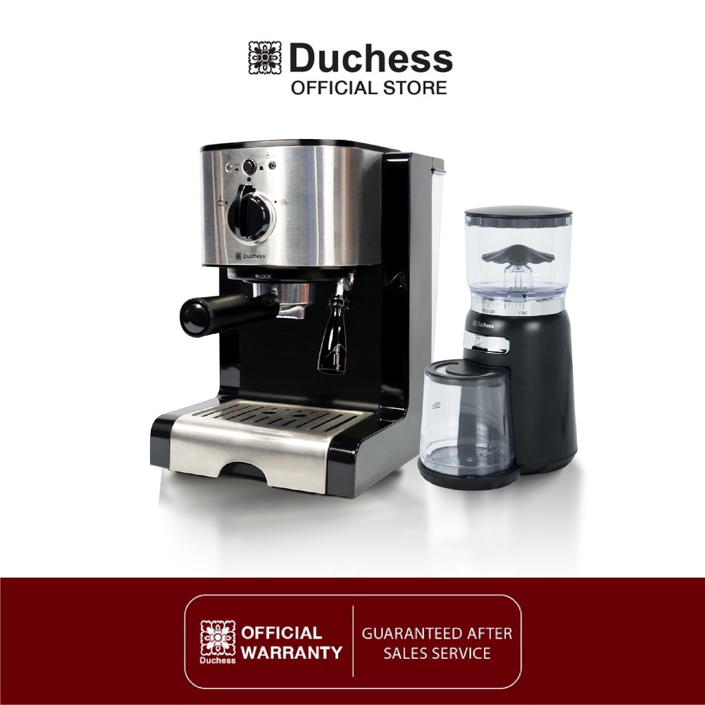 Duchess CM5000 - เครื่องชงกาแฟสด มี 3สี ให้เลือก (สีดำ/สีแดง/สีเงิน) พร้อมระบบไอน้ำทำฟองนม ...