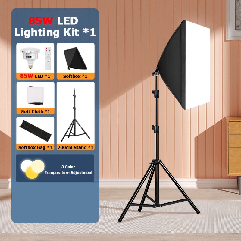 Photography LED 85W/300W สตูดิโอถ่ายภาพ ไฟต่อเนื่อง ไฟสตูดิโอ 50x70 ...