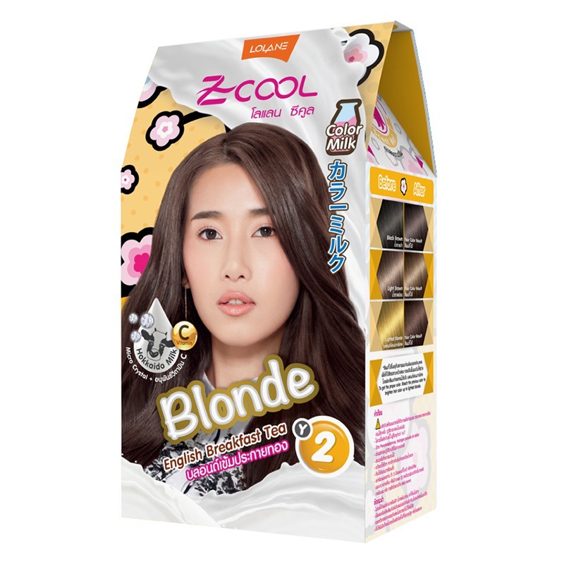 LOLANE Z-COOL COLOR MILK Y2 โลแลน ซีคูล คัลเลอร์มิลค์ สีบลอนด์เข้ม ...