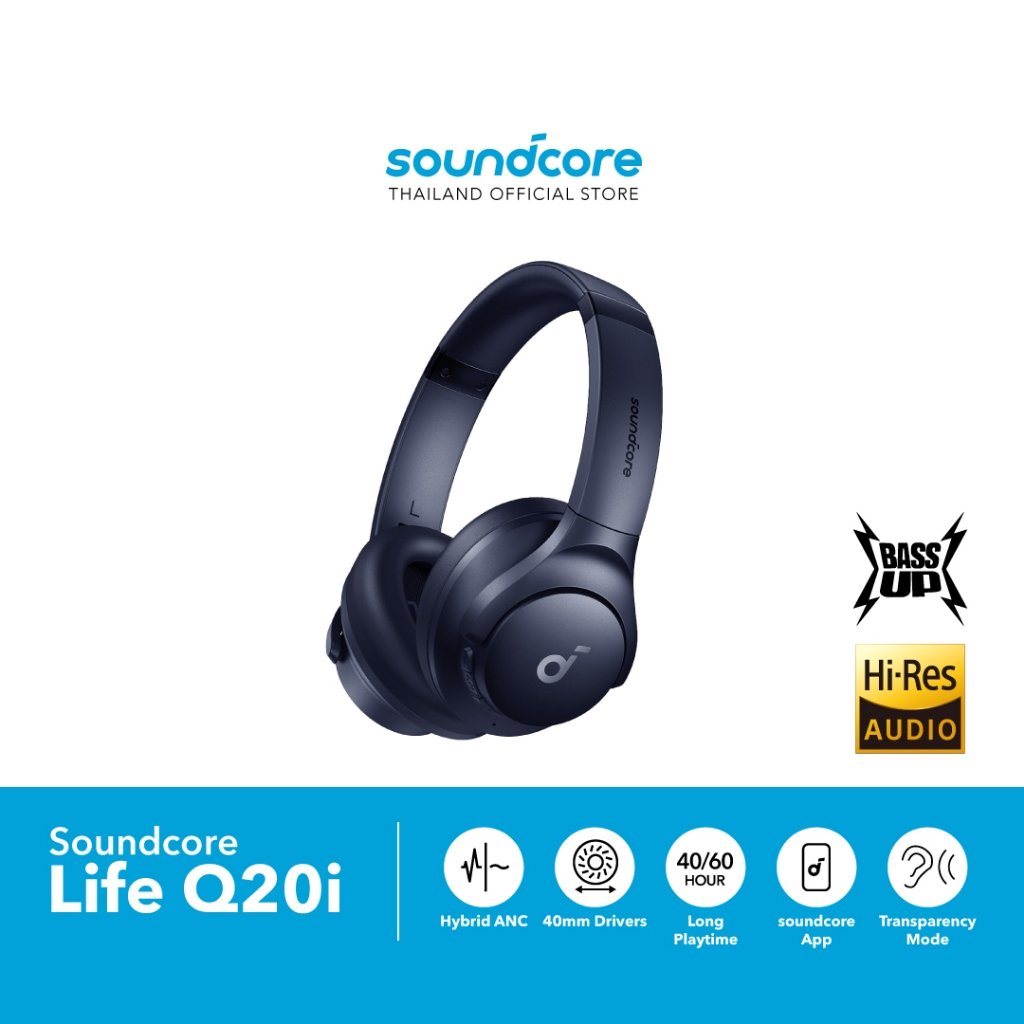 Soundcore Life Q20i หูฟังแบบครอบหู Hybrid Active Noise Cancelling ...
